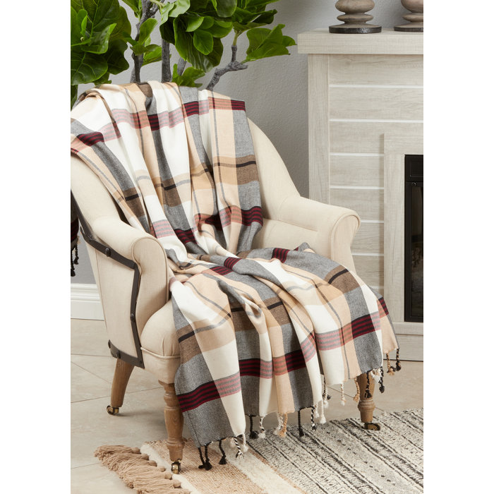 Saro Sevan Woven Throw Blanket | Wayfair